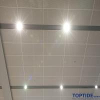 China CE Certified Snap In Building Decorational Acoustical Perforated Soundproofing Aluminium Suspended Square Ceiling Tiles for sale