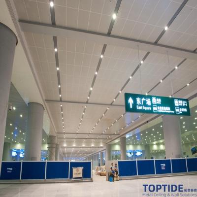 China CE Certified Snap In Building Decorational Acoustical Perforated Soundproofing Aluminium Suspended Square Ceiling Tiles for sale