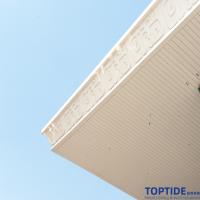 China Windproof Aluminium Eaves Linear Strip Ceiling White PVDF Exterior Suspending Metal Ceiling for sale