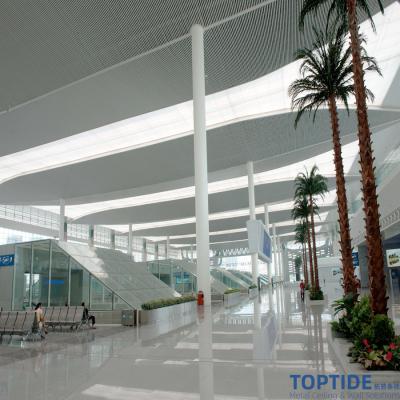 China Ellipsoid Aluminium Suspending Metal Ceiling Strip Decorative Hanging Extruded Drop Ceiling Profile for sale