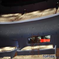 China Opera House Customized Aluminium Perforated Ceiling Wavy Curved Acoustic Suspended Metal Ceiling Tiles for sale