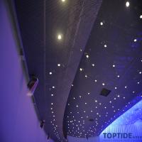 China Opera House Customized Aluminium Perforated Ceiling Wavy Curved Acoustic Suspended Metal Ceiling Tiles for sale
