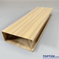 China Indoor or outdoor Suspended False Curved 1mm Metal Baffle Ceiling design for railway station or porch for sale