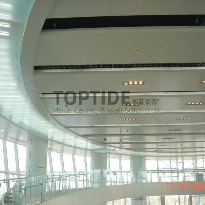 China Rectangular Punching Steel / Aluminum Hook On Suspended Metal perforated False Ceiling for sale