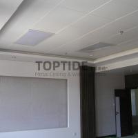China Pearl White False Aluminum / Aluminium Suspended Metal Ceiling Grid Systems With Windproof for sale