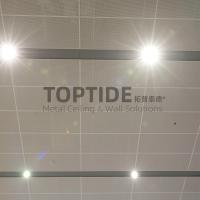 China Commercial Architectural Aluminum Metal Perforated Ceiling Tiles With Simple Suspension System for sale