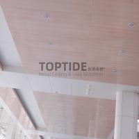 China Aluminum / Aluminium Hallway Hanging Wood Looking Suspended Metal Decorative Ceiling Tiles for sale
