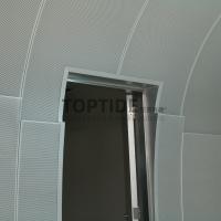 China Tailored Curved Aluminium Panel Arched Wall Ceiling Overall Covering Material perforated metal ceiling tile for sale