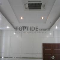 China Suspended Metal Acoustic Panels With Soundtex Fleece Snap Grid Ceiling for sale