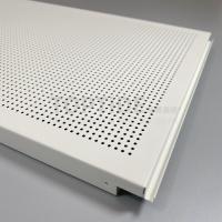 China Commercial 1.2mm Thick Hook on Ceiling System Water Resistant Metal Drop Ceiling Tiles for sale