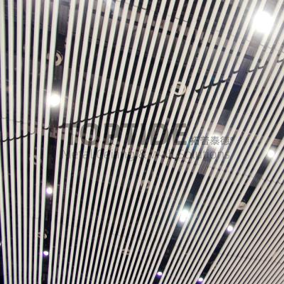 China Building Decorative Metal Ceiling Planks Aluminum Linear False Ceiling for sale