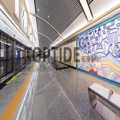 China Commercial Ceiling Decorative Suspend Boxed Strip Drop Down Ceiling Panels for sale