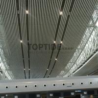 China Custom Bending Aluminum Suspended Baffle Strip Curved Ceiling Tiles for sale