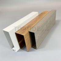 China Deco Aluminum Extruded Baffle Profile Pop Suspended Metal Aluminium Linear Ceiling for sale