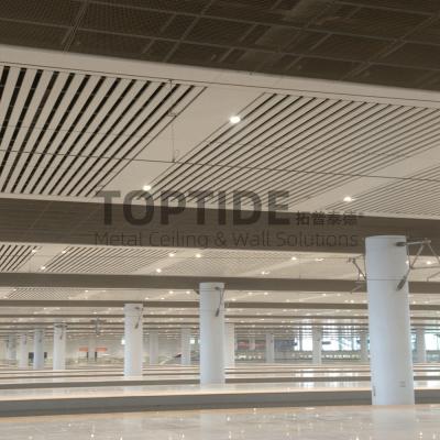 China Aluminum / Aluminium Building Decorative Geometrical Pattern Metal suspended Ceiling Tiles for sale