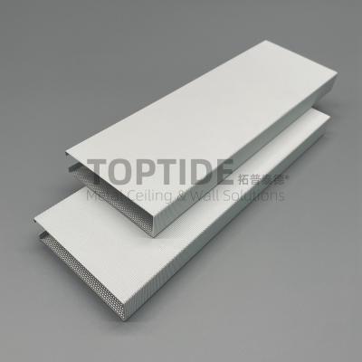 China Microporous Aluminum Acoustic Ceiling Decoration Roof Metal Drop Linear Ceiling for sale