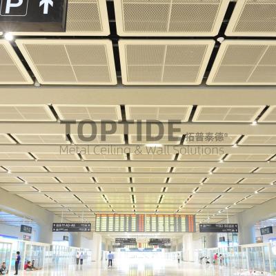 China Anodized Decorative Diamond Shape Aluminum Curved Acoustic Ceiling Panels for sale