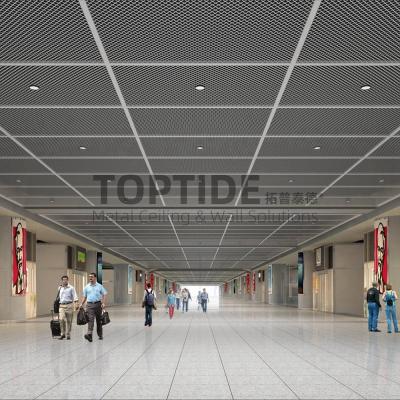 China Aluminum Wire Design Mesh Metal Drop Ceiling Tiles For Interior Office Decoration for sale