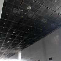 China Semi Transparent Roofing Wire Metal Mesh Ceiling Panel Perforated Suspension Aluminum False Ceiling for sale