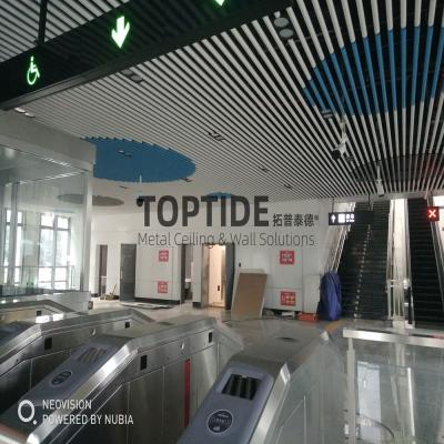 China Dia 50mm Metal Baffle Ceiling System Suspended Aluminum False Ceiling for sale
