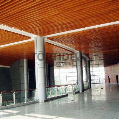 China Polyester Precoat 1.5mm Aluminium Baffle Ceiling With SoundTex Fleece Decorative Acoustic Ceiling Tiles for sale