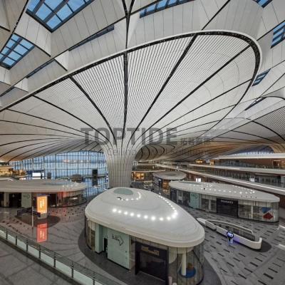 China Right Edge Wave Like Sandwich 3.0mm Aluminum Decorative Ceiling Board For Office for sale