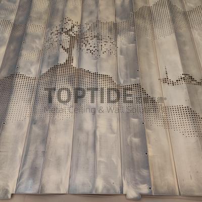 China 3.0mm Thickness Aluminum Decorative Panel Acoustic Metallic Perforation Metal Screen Panels for sale