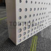 China Aluminum Metal Acoustic False Ceiling Tiles Perforated Panel With LED Lighting for sale