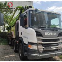 China 2019 Zoomlion Used Concrete Pump Truck Scania Chassis Support on-site inspection 54080 kg for sale