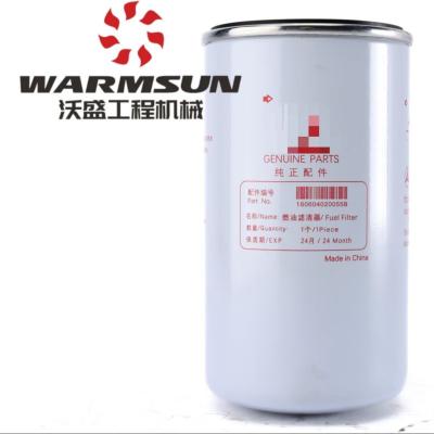 China Aluminum 160604020055B Fuel Filter Element SR012 For SANY spare parts for sale