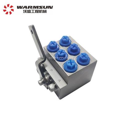 China Wearproof Hydraulic 6 Way Manual Reversing stop Valve For SANY Excavator for sale