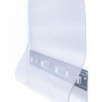 China Flexible Transparent LED Film Display 2.5mm Ultra Thin Self-Adhesive Curved Screen for Glass P4 P10 for sale