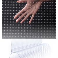 China P10 Transparent LED Film Display 2.5mm Ultra Thin Adhesive Screen for Glass Curtain Wall for sale