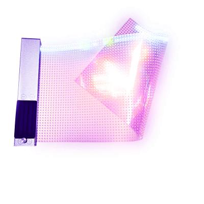 China P10 Transparent LED Film Display 2.5mm Ultra Thin Adhesive Screen for Glass Curtain Wall for sale