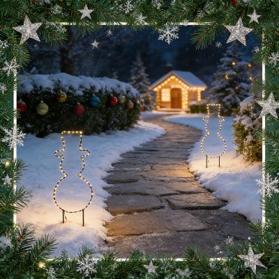 China 30cm ground stake length christmas iron art decorative lights battery case constructed from abs plastic for long lasting for sale