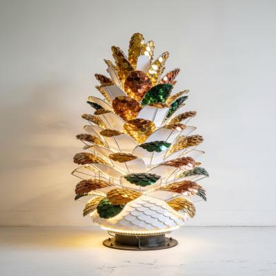 China 3.94ft LED Tree Lights with Warm White Light and PVC Glitter Sequins for Holiday and Home Decor for sale