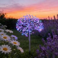 China Jeweled Star-Shaped Garden Stake, 18in, ETL Certified, 3V 1A Outdoor Adapter, Colorful Light, Eco-Friendly & Energy-Saving, Indoor & Outdoor Use for Street/Commercial/Party Decor, MOQ 500 Pcs for sale