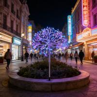 China Jeweled Star-Shaped Garden Stake, 18in, ETL Certified, 3V 1A Outdoor Adapter, Colorful Light, Eco-Friendly & Energy-Saving, Indoor & Outdoor Use for Street/Commercial/Party Decor, MOQ 500 Pcs for sale