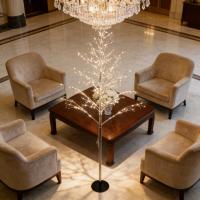 China 1.2m Tree-shaped LED Decorative Lights, 432 Warm White LEDs & 230 Clear Decorative Beads, 12V 9W, Eco-friendly Energy-saving, Suitable for Luxury Hotel/Home/Commercial Use, MOQ 500 Pcs for sale