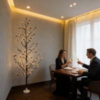 China 1.8m pinecone tree light, led warm white + pinecones, 12v 9w, for luxury hotel/home/commercial, eco-friendly, moq 500 pcs for sale