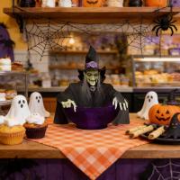 China Halloween Candy Bowl with 25cm Width and Waterproof Design Made from Eco-Friendly Materials for Holiday Parties for sale