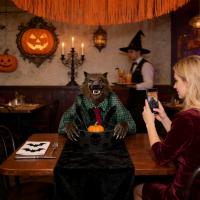 China 25cm Width Halloween Werewolf Candy Bowl Made of Eco-Friendly Materials and Waterproof for Holiday Parties for sale