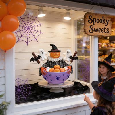 China 25cm Width and Height Halloween Candy Bowl Made of Eco-Friendly Materials and Waterproof for Holiday Parties for sale