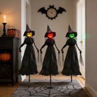 China halloween jack-o'-lantern ground light | 1.3m(h) | 45cm plug rod | glowing eyes & sound | eco-friendly & waterproof | home & commercial use | moq 500pcs for sale