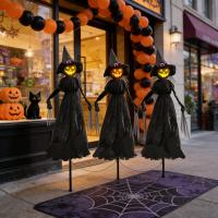 China halloween jack-o'-lantern ground light | 1.3m(h) | 45cm plug rod | glowing eyes & sound | eco-friendly & waterproof | home & commercial use | moq 500pcs for sale