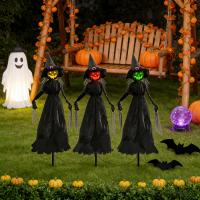 China halloween jack-o'-lantern ground light | 1.3m(h) | 45cm plug rod | glowing eyes & sound | eco-friendly & waterproof | home & commercial use | moq 500pcs for sale