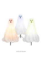 China Halloween Ghost Ground Light | 50cm(H) | 25cm Plug Rod | Glowing Eyes & Color-changing Lights | Eco-friendly & Waterproof | Home & Commercial | MOQ 500pcs for sale