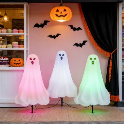 China Halloween Ghost Ground Light | 50cm(H) | 25cm Plug Rod | Glowing Eyes & Color-changing Lights | Eco-friendly & Waterproof | Home & Commercial | MOQ 500pcs for sale