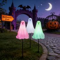 China Halloween Ghost Ground Light | 50cm(H) | 25cm Plug Rod | Glowing Eyes & Color-changing Lights | Eco-friendly & Waterproof | Home & Commercial | MOQ 500pcs for sale