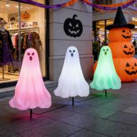China Halloween Ghost Ground Light | 50cm(H) | 25cm Plug Rod | Glowing Eyes & Color-changing Lights | Eco-friendly & Waterproof | Home & Commercial | MOQ 500pcs for sale